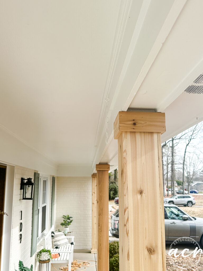 DIY Cedar Wood Porch Columns - Artsy Chicks Rule®